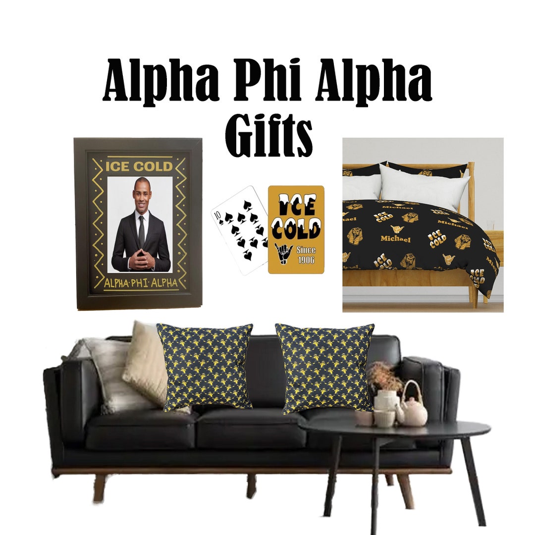 Alpha Fraternity Gifts Playing Cards, Sofa Pillow, 4in. Jewelry Pillow ...