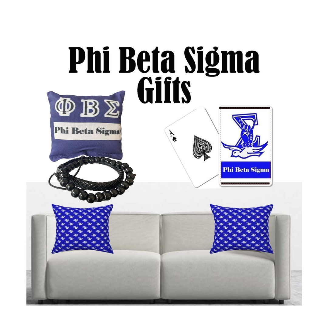 Phi Beta Sigma Fraternity Gifts Playing Cards, Sofa Pillows, 4in ...