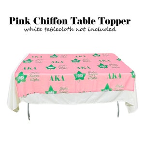 AKA Alpha Kappa Alpha Chiffon Table Toppers Decoration for Dinner ...