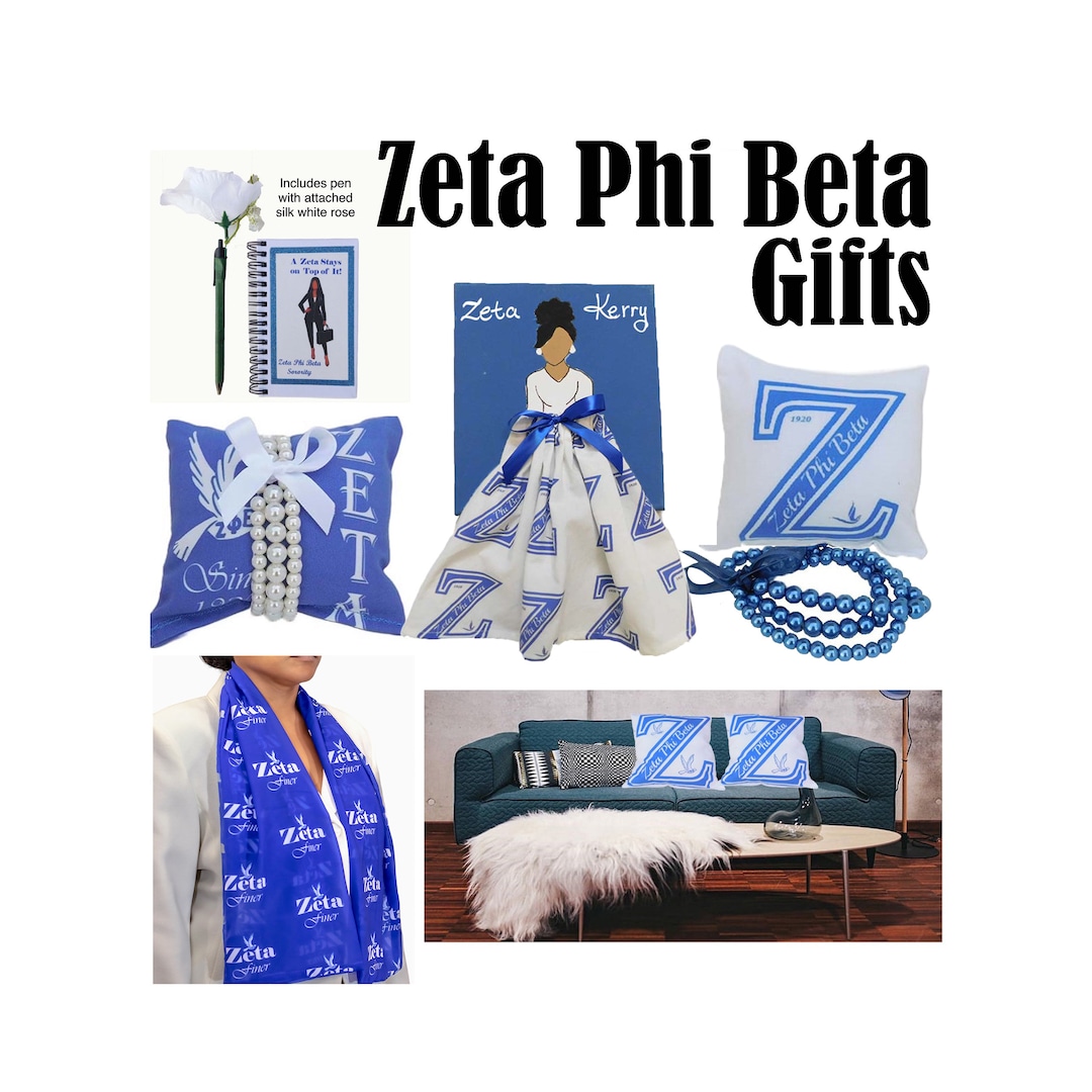 Zeta Phi Beta Sorority Gifts Playing Cards, 4in. Jewelry Pillow ...