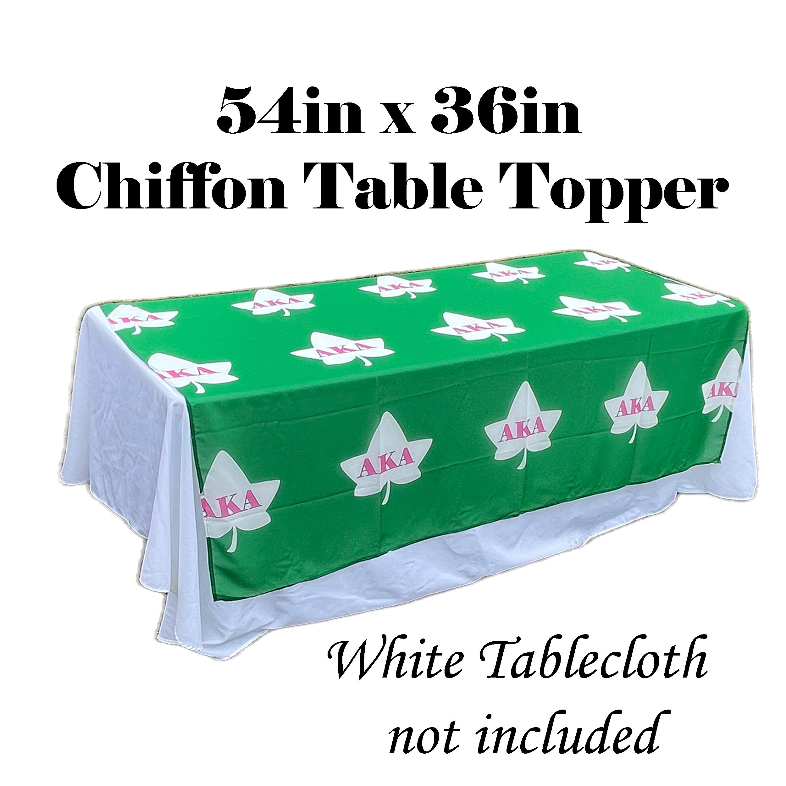 AKA Alpha Kappa Alpha Chiffon Table Topper Decoration for Dinner ...