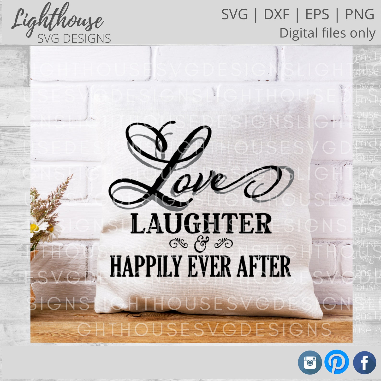 Wedding Love Laughter & Happily Ever After Sentiment Svg | Etsy Wedding Love Laughter & Happily Ever After Sentiment Svg | Etsy