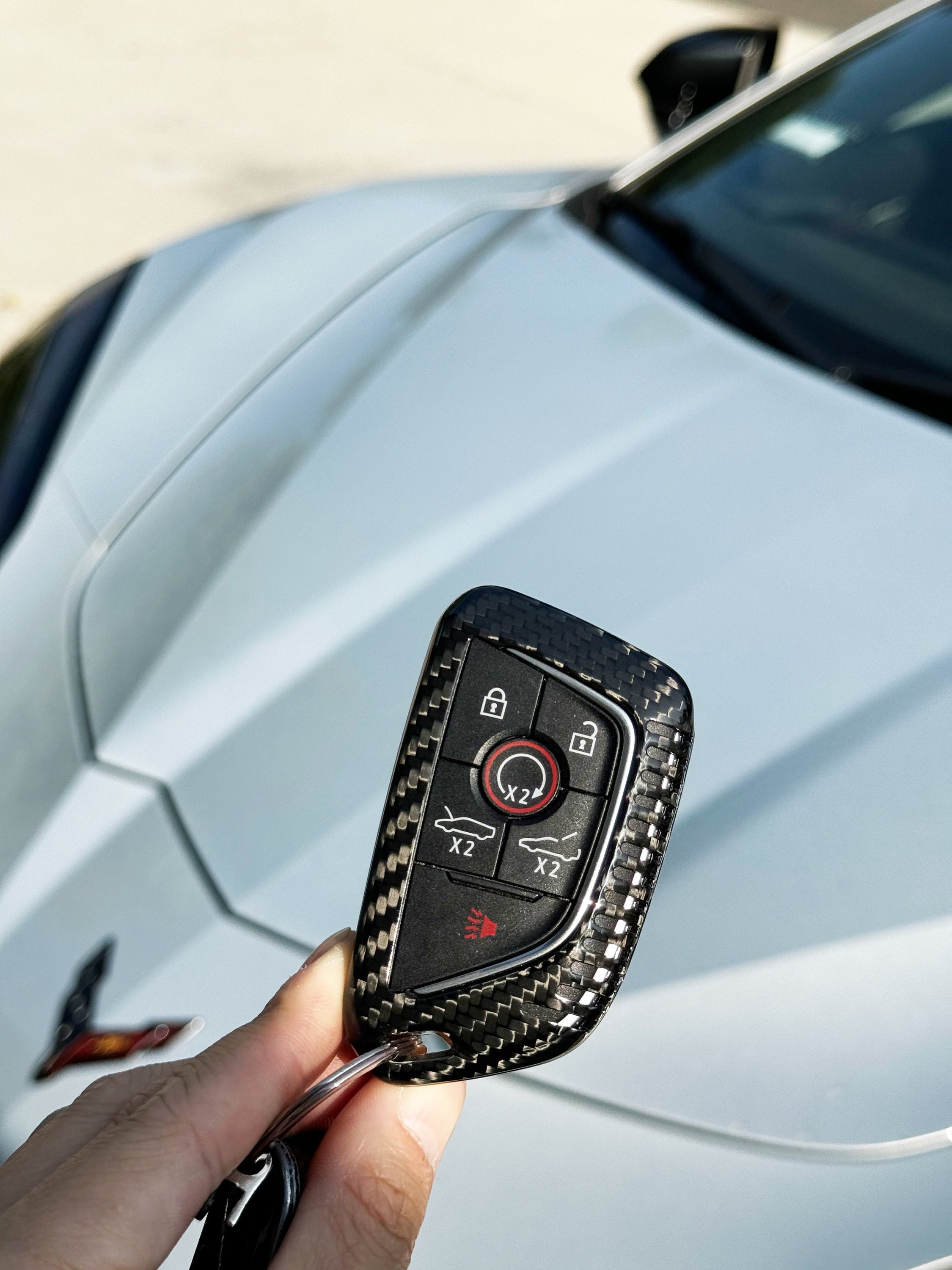 Corvette C8 Stingray Real Carbon Fiber Key Case - Etsy
