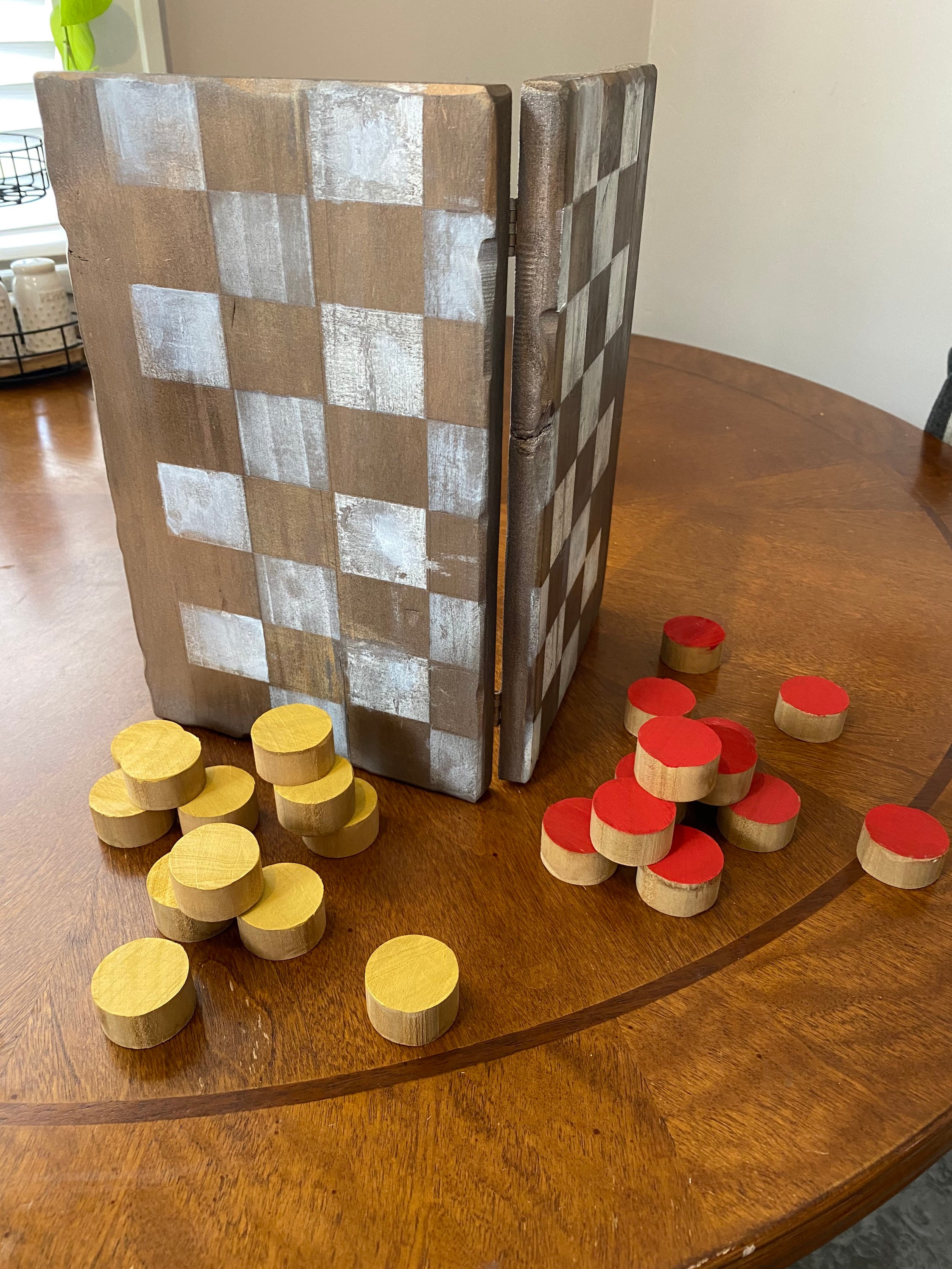 Hand Made Checkers and Board - Etsy