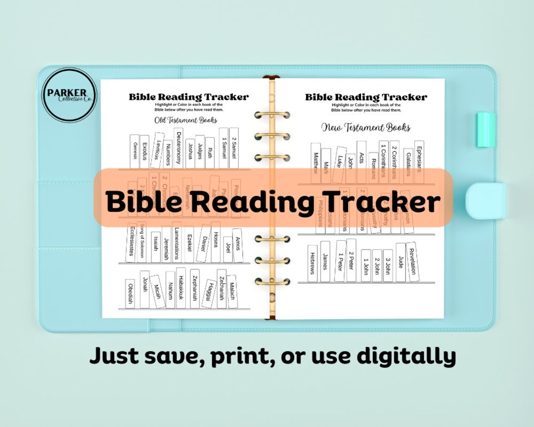 Bible Book Tracker Printable Template | Bible Reading Tracker | Bible ...