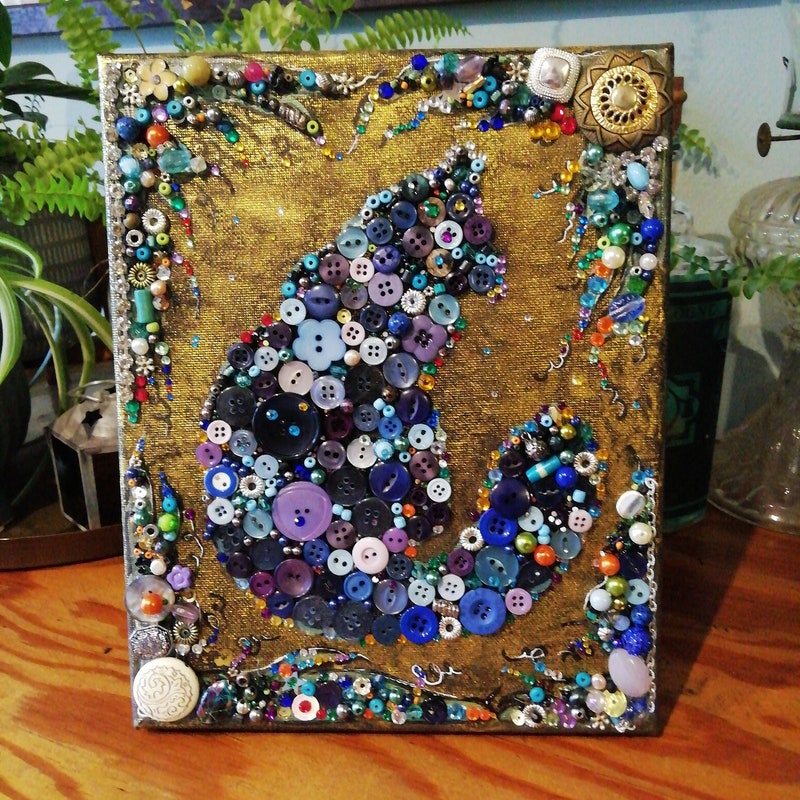 Canvas Button Art - Etsy