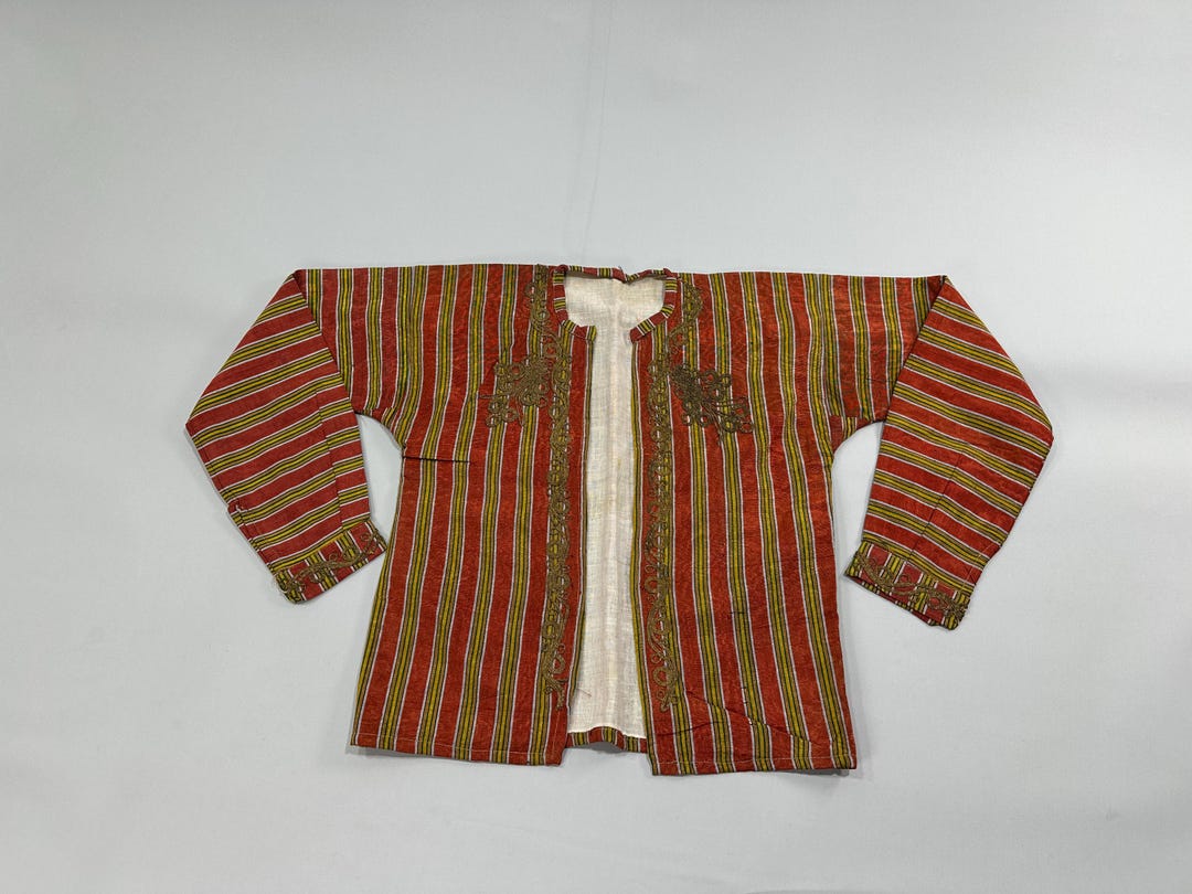 Vintage Red Jacket, Turkish Folk Costume, Ethnic Red Jacket, Embroidery ...