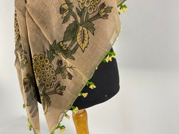 Antique Tradital Turkish Oya Scarf, Vintage - Oya Sca… - Gem