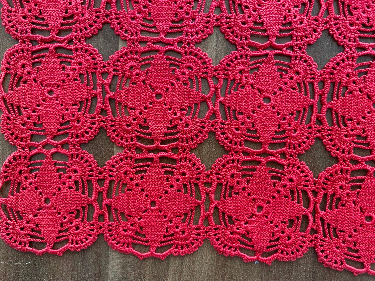 Set of Hand Knitted Lace Coffee Table or Tablecloth With - Etsy