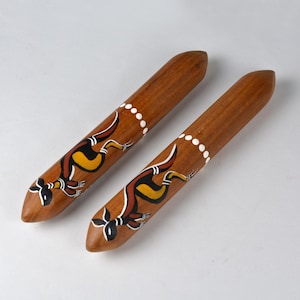 Vintage Australian Instrument Aboriginal Tribal Art Hand Painted ...