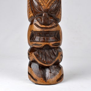 Vintage Pacific Islands Polynesian Tribal Art Hand Carved Wooden Maui ...