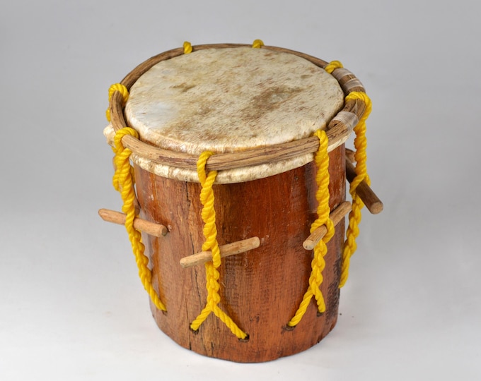 Vintage Mesoamerican Traditional Instrument Handmade Garifuna Drum ...