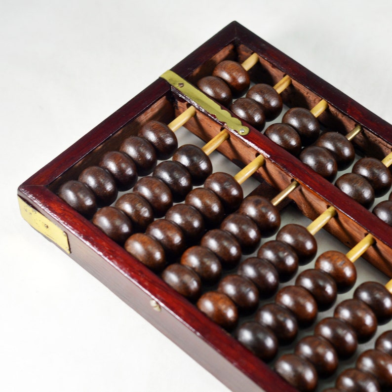 Vintage 15 Column Chinese Traditional Table Abacus Suanpan / - Etsy