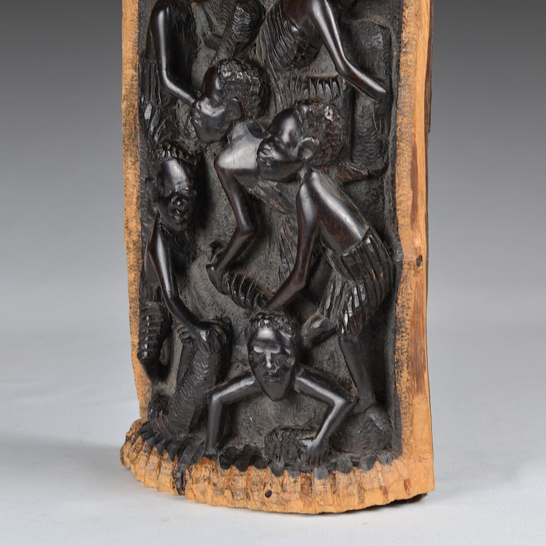 Vintage Makonde Ebony Tree of Life Sculpture: Tanzanian Tribal Art (11. ...