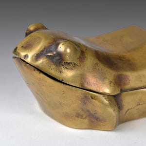 Rare Vintage Cast Brass Hinged Frog Trinket Box (N3638) - Etsy