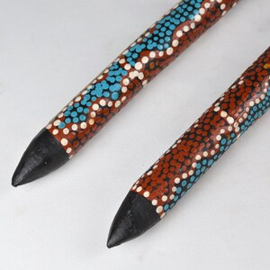 Vintage Aboriginal Australian Tribal Art Hand Painted Dot Art Hardwood ...