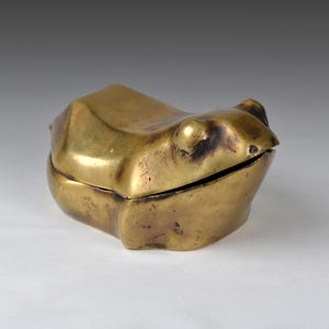 Rare Vintage Cast Brass Hinged Frog Trinket Box (N3638) - Etsy