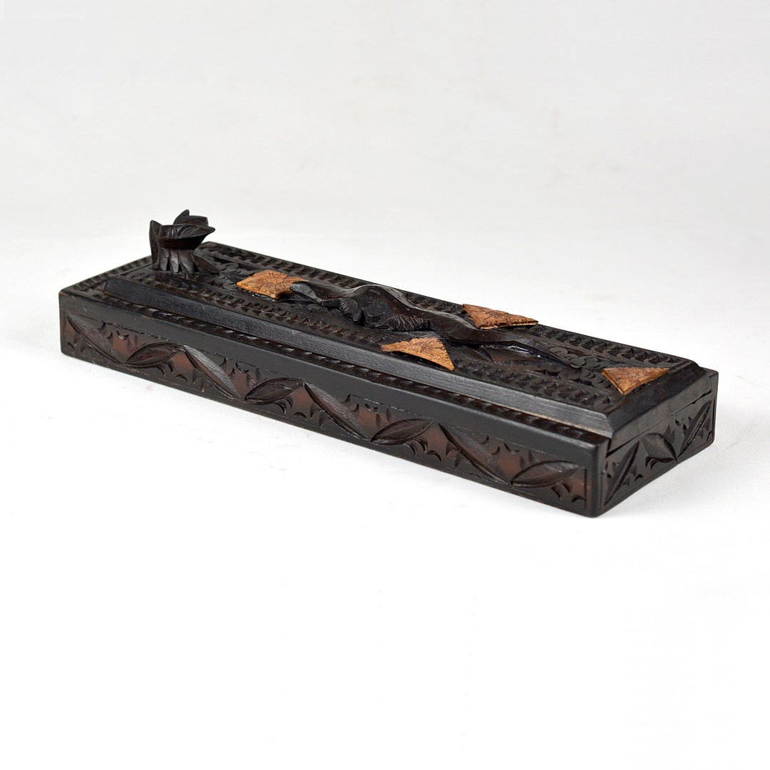 Vintage Southeast Asian Folk Crafts Hand Carved Jewelry/trinket Storage ...