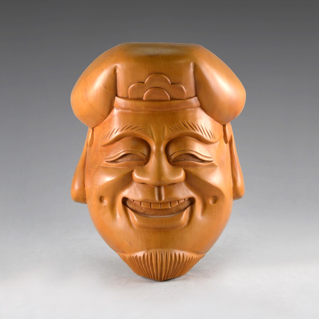 Vintage Japanese Traditional Folk Art Ittobori Wood Carving Daikoku ...