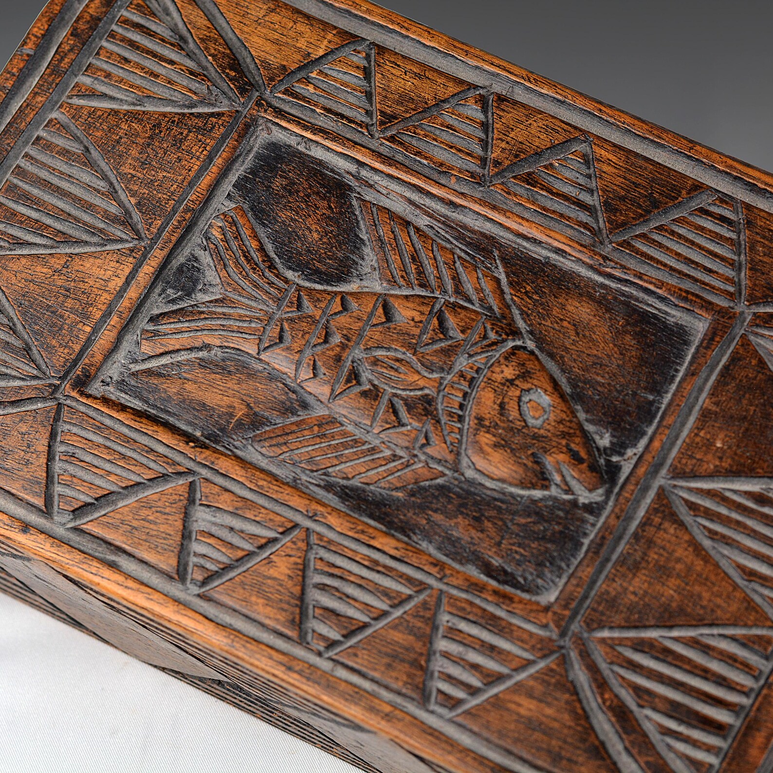 Vintage Hand Carved African Oware Game Board With Nicker Beans (18"/45 ...