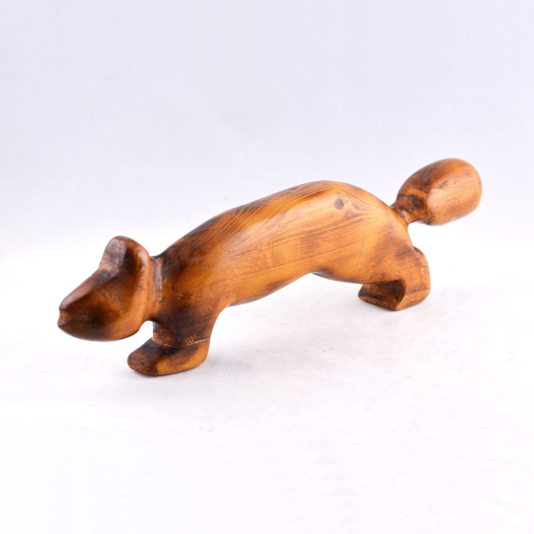 Old Hand Carved Wooden Oven Squirrel Oven Rack Push/pull Helper 13.4 ...