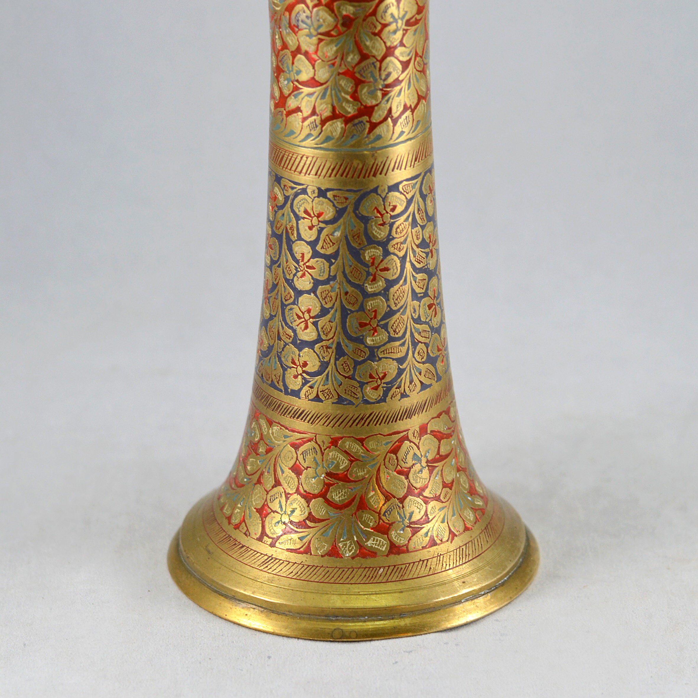 Rare Shape Vintage Indian Folk Art Hand Engraved Brass Vase - Etsy