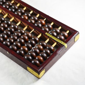 Vintage 15 Column Chinese Traditional Table Abacus Suanpan / Suan Pan ...