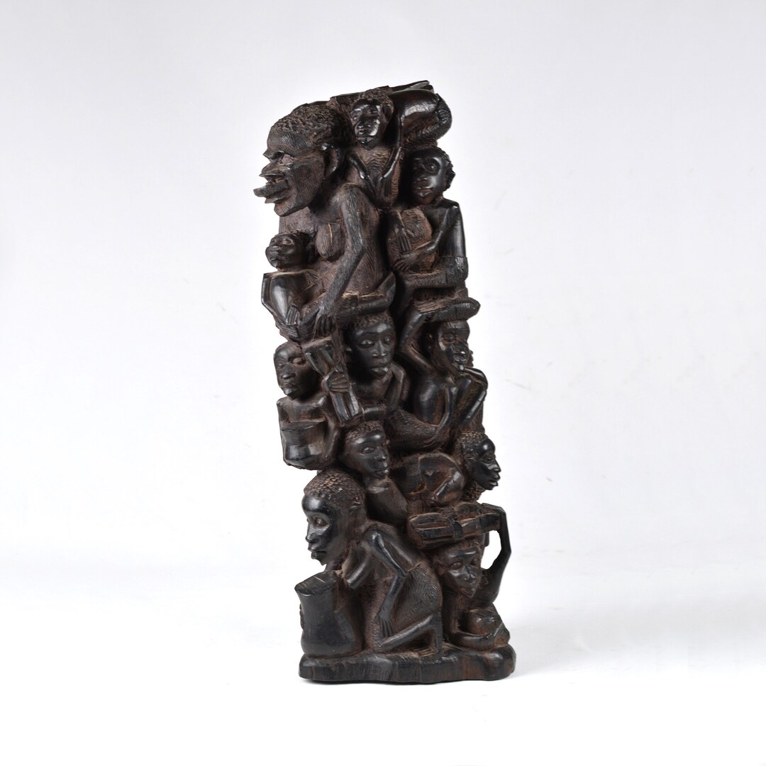 Very Heavy Large Old African Art Tanzanian Ujamaa Makonde Sculpture ...