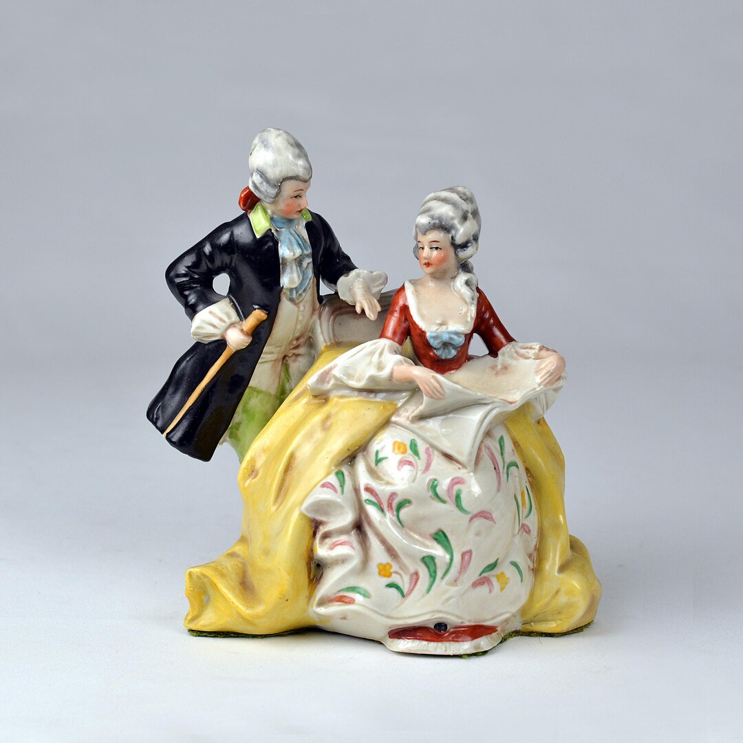 Antique Handmade German Style Porcelain Figurine Victorian Couple ...
