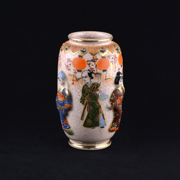Japanese Satsuma Samurai Vase - Etsy