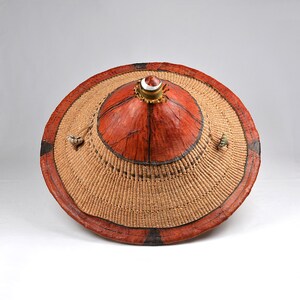 Large Vintage African Folk Crafts Natural Woven Traditional Mali Hat ...