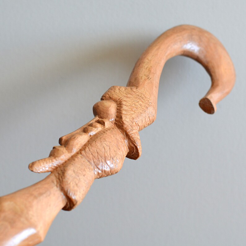 Hand Carved Hardwood African Tribal Face Walking Stick Cane - Etsy
