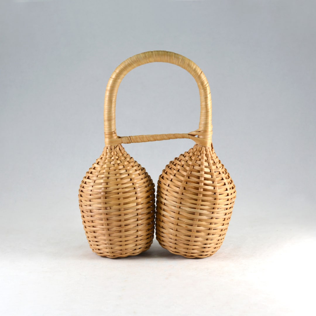 African Traditional Musical Instrument Rattan Double Shaker Caxixi Made ...