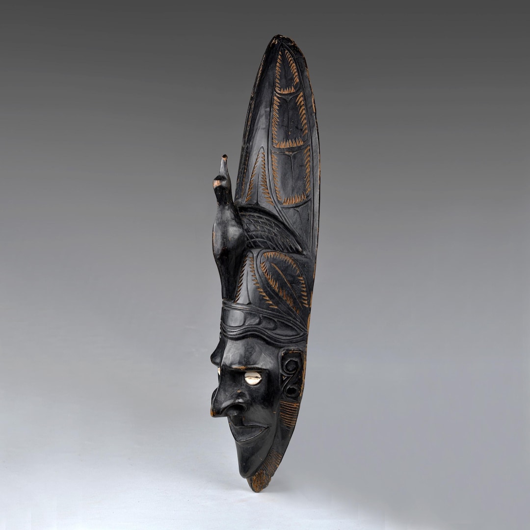 Handmade Sepik River Spirit Mask - Papua New Guinea Melanesian Tribal ...