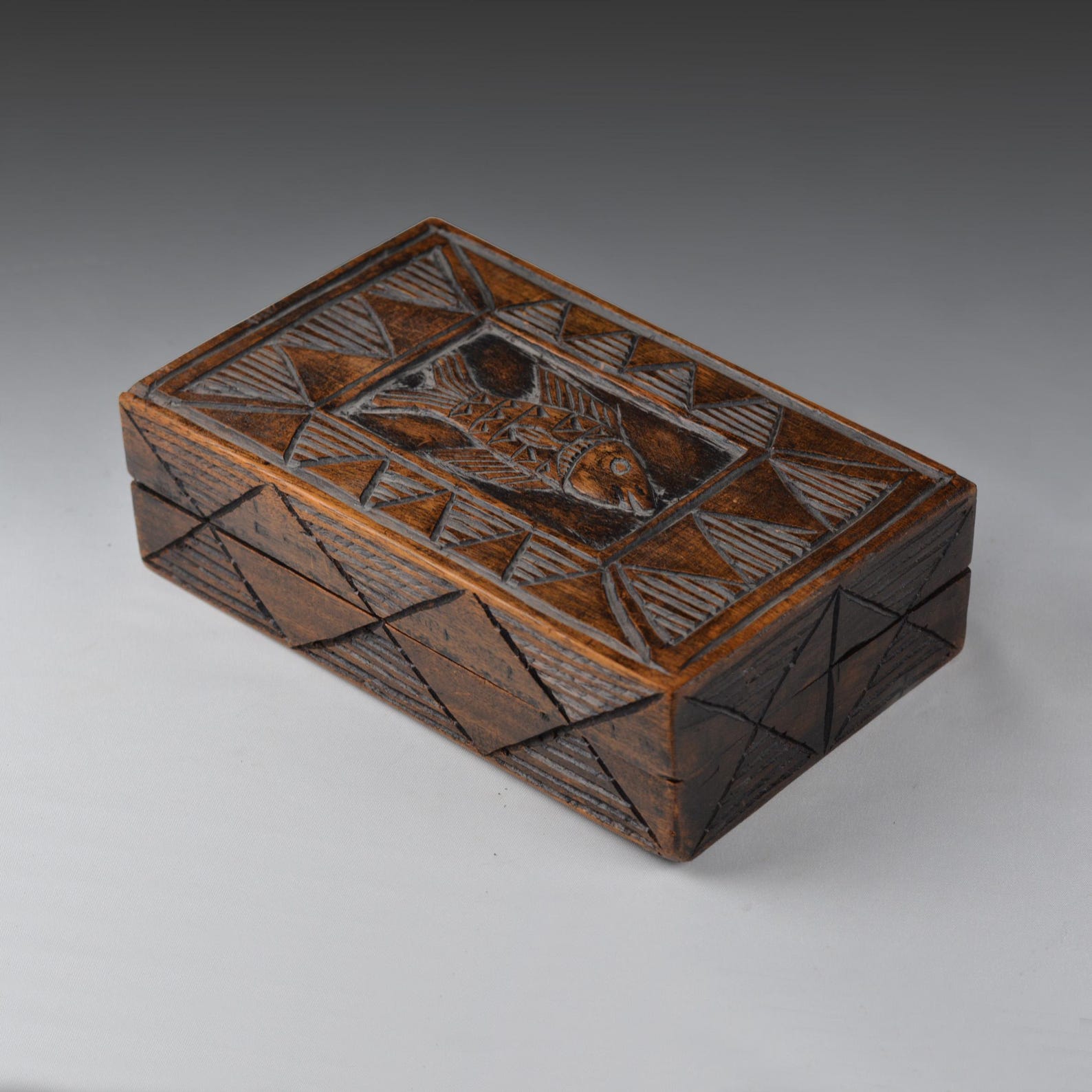 Vintage Hand Carved African Oware Game Board With Nicker Beans (18"/45 ...