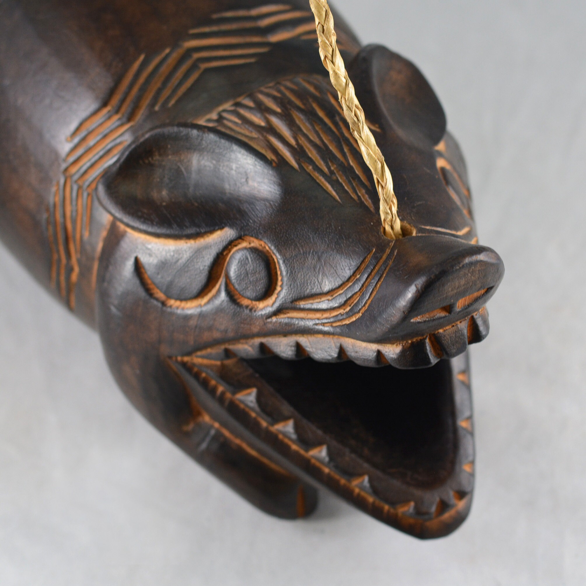 Rare Philippine Ethnic Tribal Art Hand Carved Wood and Hide - Etsy