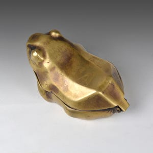 Rare Vintage Cast Brass Hinged Frog Trinket Box (N3638) - Etsy