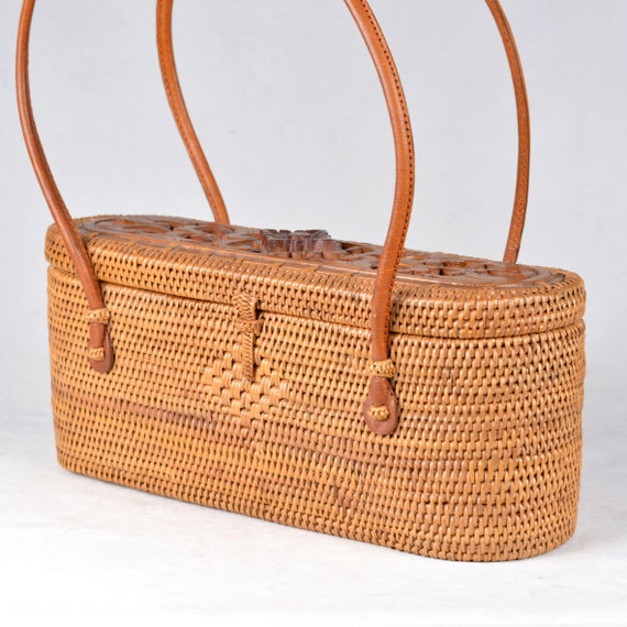 Vintage Southeast Asian Tropical Style Rattan Weaving… - Gem