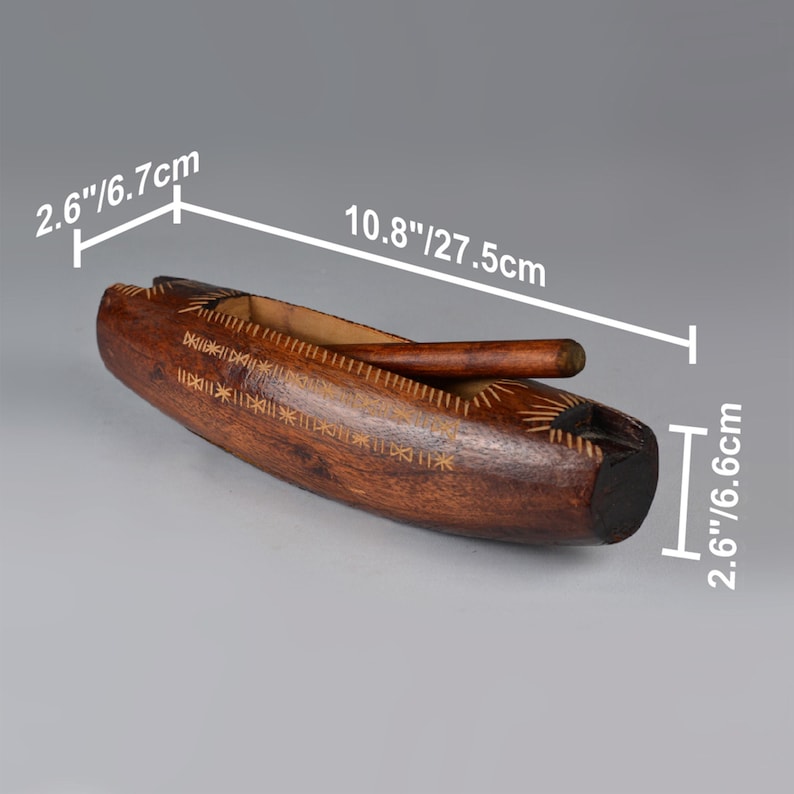 Hand Carved Wooden Fijian Slit Drum Lali, Vintage Melanesian Tribal Art ...