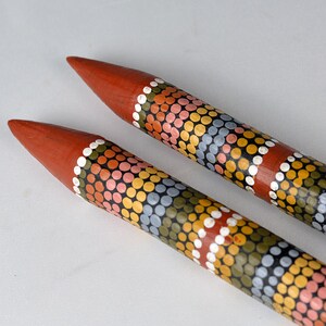 Vintage Aboriginal Australian Tribal Art Hand Painted Dot Art Hardwood ...
