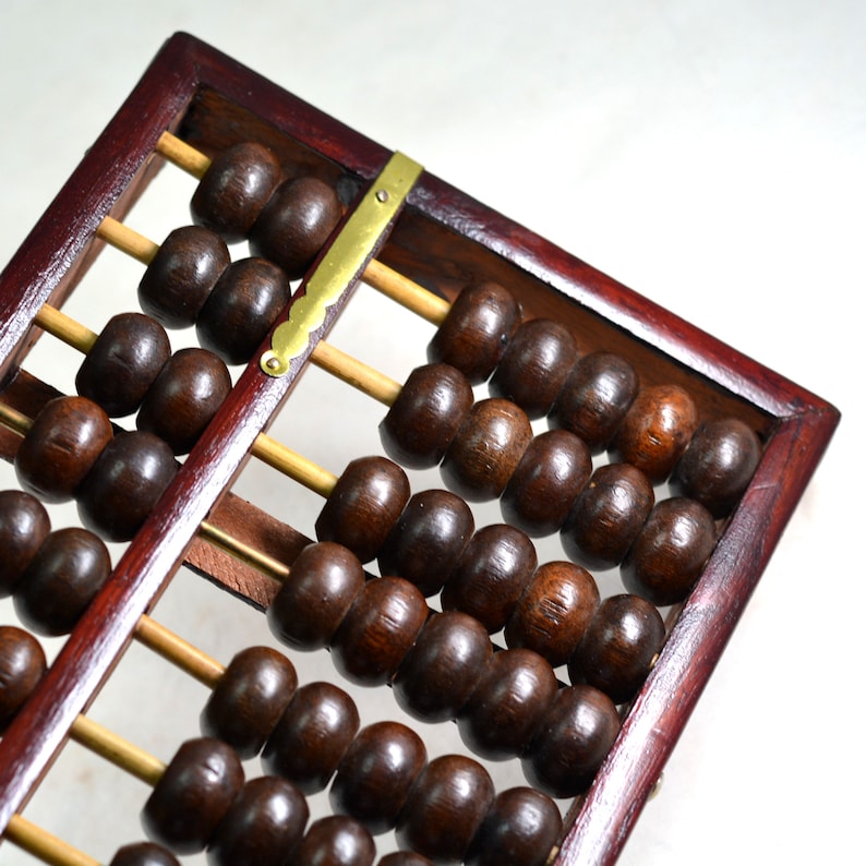 Vintage 15 Column Chinese Traditional Table Abacus Suanpan / - Etsy