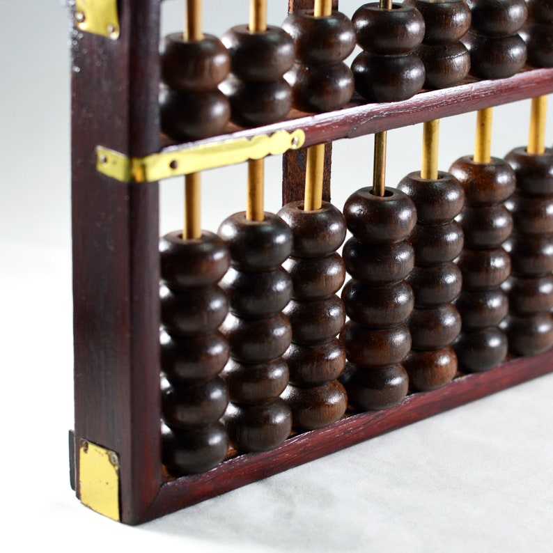 Vintage 15 Column Chinese Traditional Table Abacus Suanpan / - Etsy