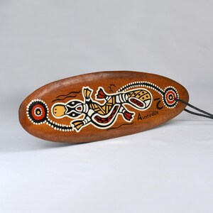 Vintage Australian Aboriginal Tribal Art Hand Painted Hardwood ...