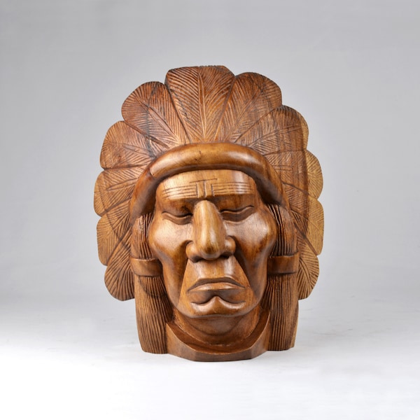 Carved Indian Head - Etsy