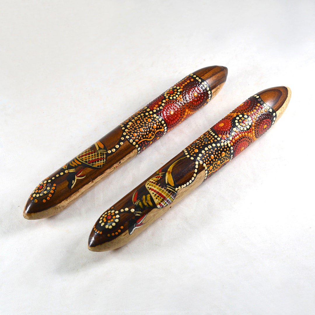 Vintage Australian Traditional Handicrafts Aboriginal Wood Music ...