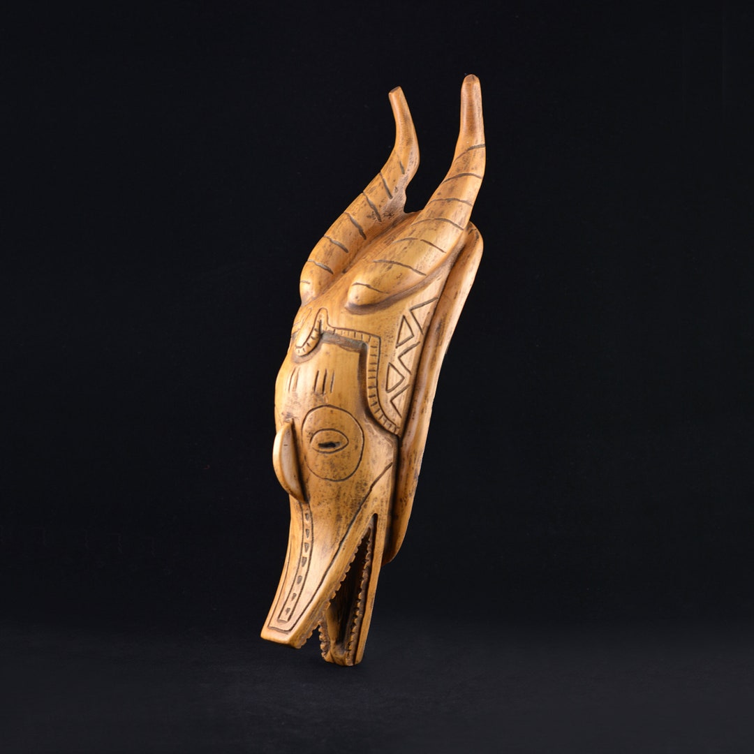 Rare Vintage African Guro Peoples Tribal Art Hand Carved Zamble ...