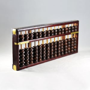 Vintage 15 Column Chinese Traditional Table Abacus Suanpan / Suan Pan ...