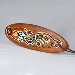 Vintage Australian Aboriginal Tribal Art Hand Painted Hardwood ...