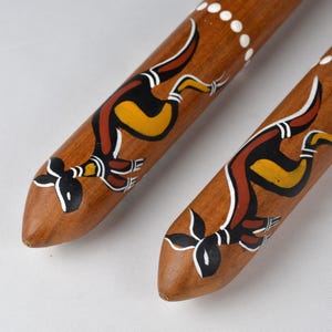 Vintage Australian Instrument Aboriginal Tribal Art Hand Painted ...