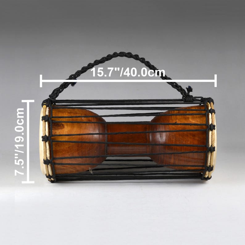 Vintage Handcrafted Double-head West African Message Drum Talking Drum ...